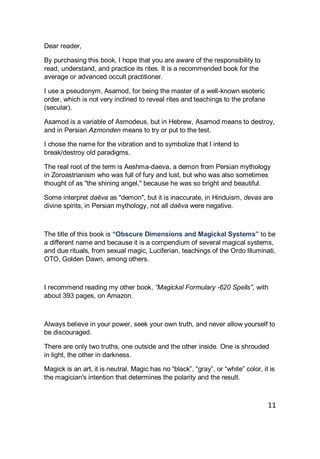 Obscure Dimensions and Magickal Systems | PDF