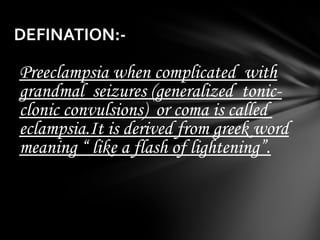 Obs (eclamptic status) | PPT