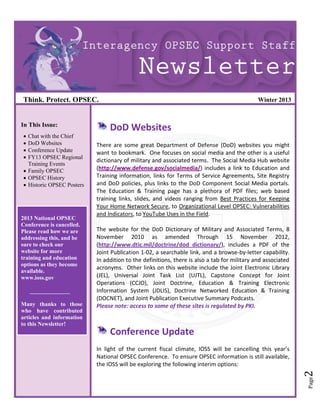 Obsec newsletter | PDF