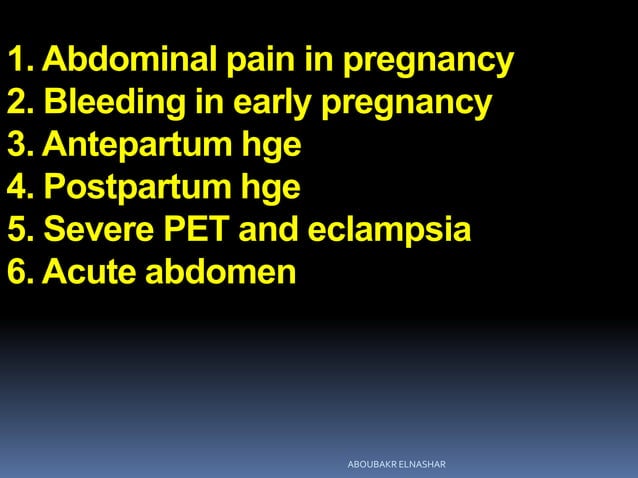 Common Obstetrical and Gynecological Emergencies | PDF
