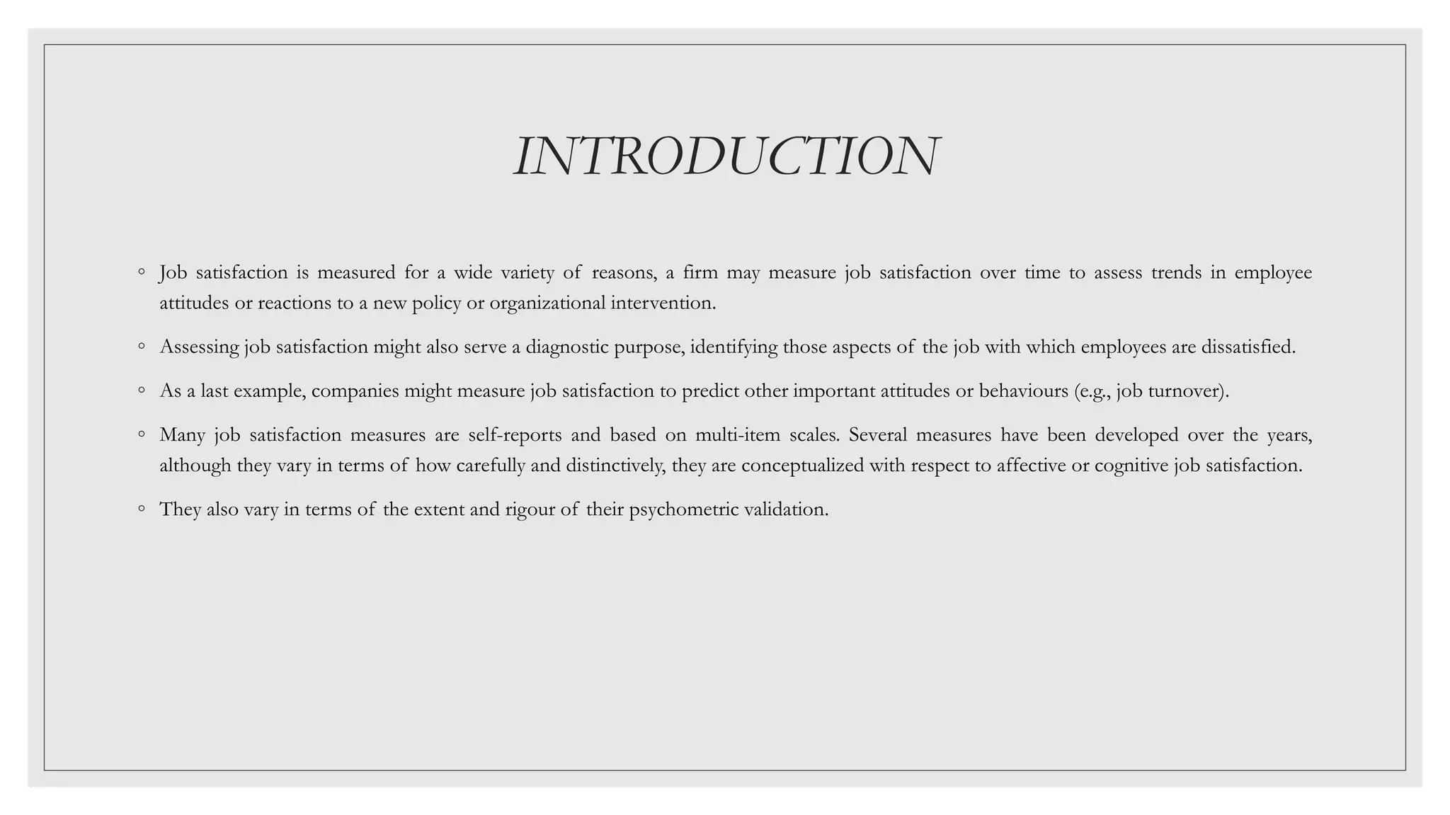 Job Satisfaction - Measurement & Importance. | PPTX