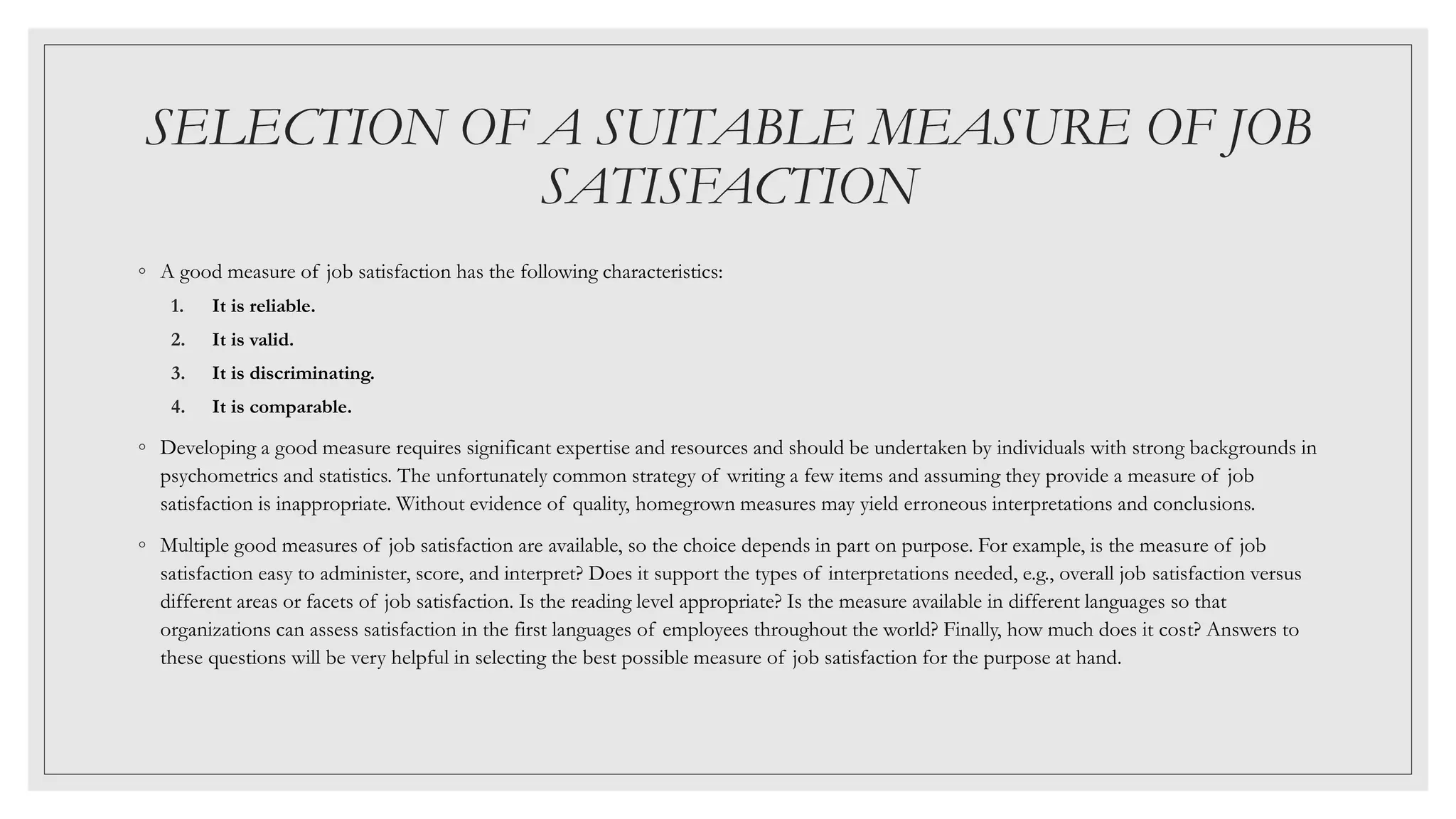 Job Satisfaction - Measurement & Importance. | PPTX