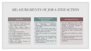 Job Satisfaction - Measurement & Importance. | PPTX
