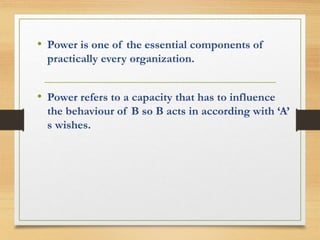 organizational behaviour power | PPT