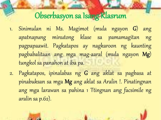 Obserbasyon Sa Isang Klasrum | PPTX