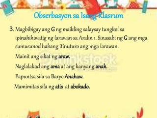 Obserbasyon Sa Isang Klasrum | PPTX
