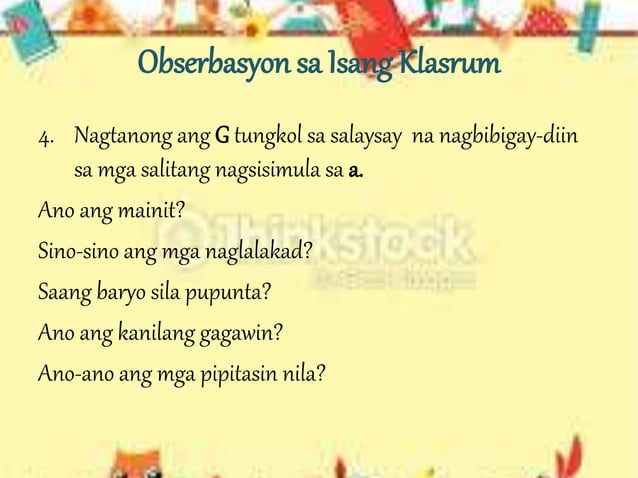 Obserbasyon Sa Isang Klasrum | PPTX