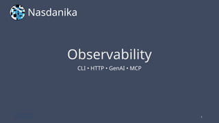 CLI, HTTP, GenAI and MCP telemetry/observability in Java | PPT