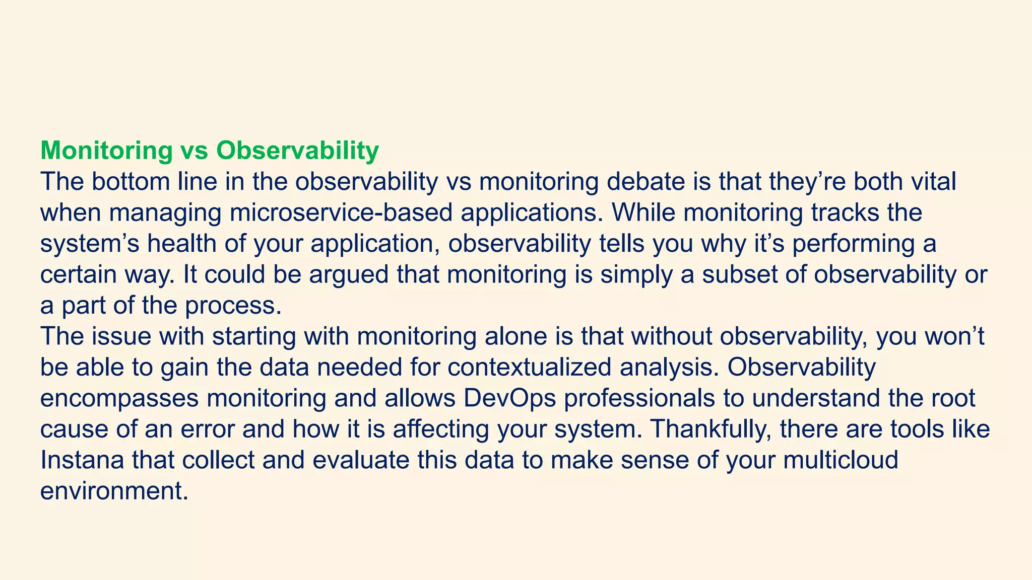 Observability vs APM vs Monitoring Comparison | PPTX