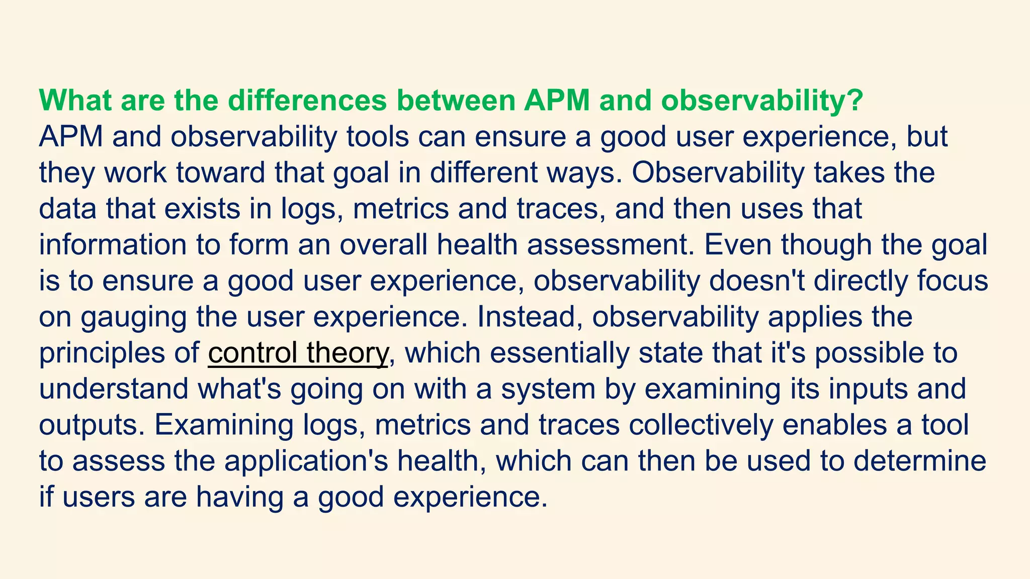 Observability vs APM vs Monitoring Comparison | PPTX