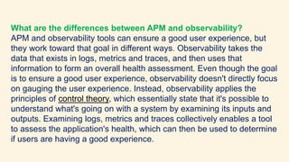 Observability vs APM vs Monitoring Comparison | PPTX