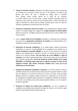 Ordenanza Mascotas 2020 - Comodoro Rivadavia (Observaciones del Ing ...