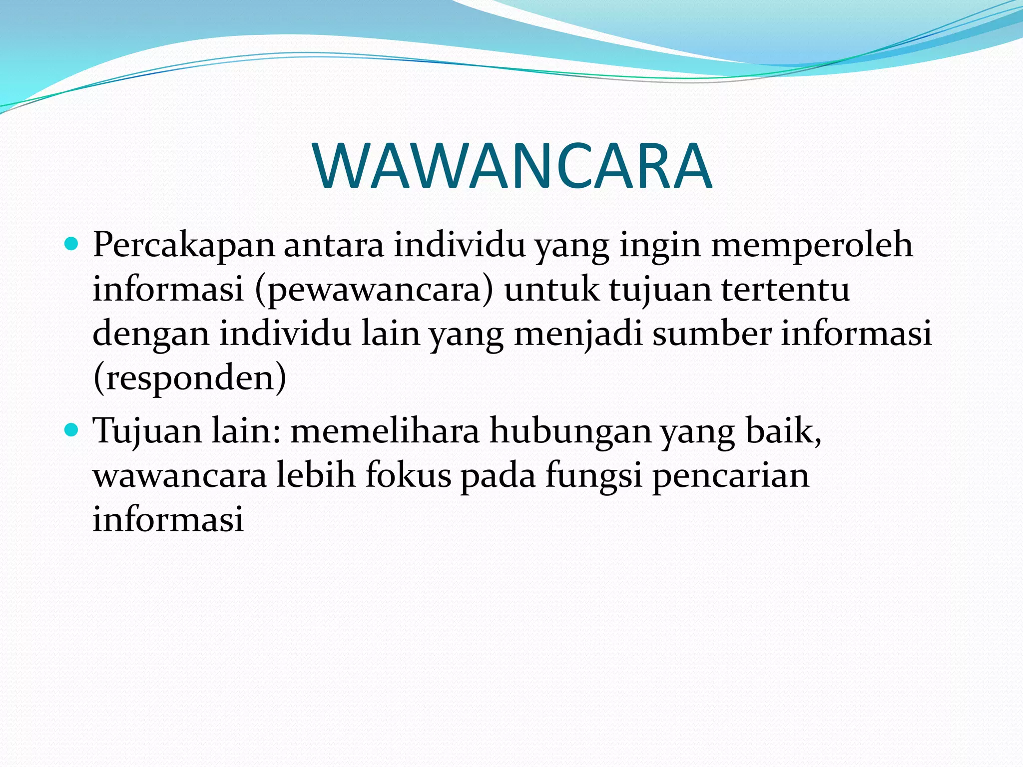 Observasi dan wawancara | PPT
