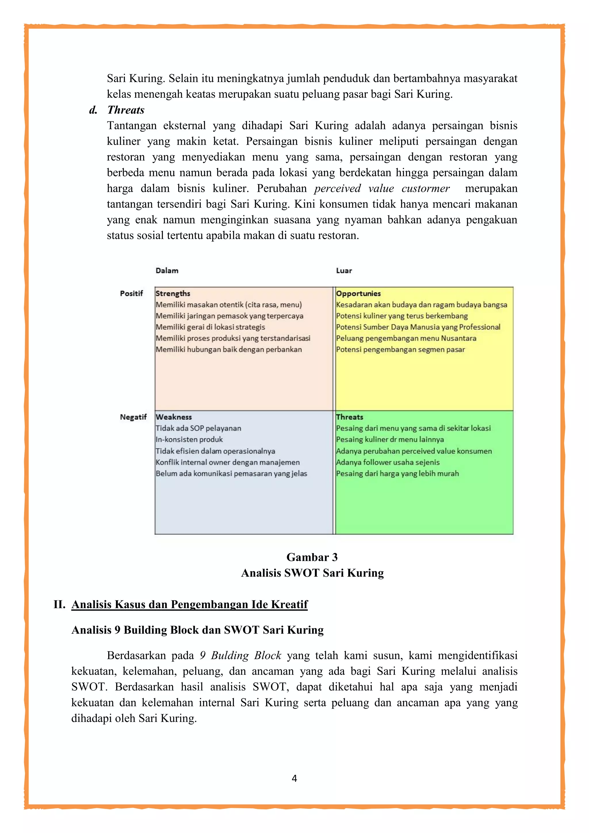 Observasi Restoran Dengan Metode SWOT | PDF