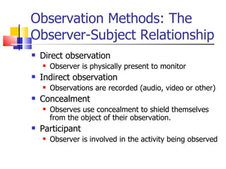 Observation | PPT