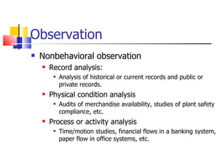 Observation | PPT