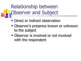 Observation | PPT