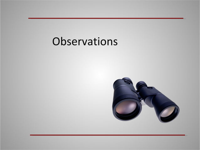 Observation | PPT | Science
