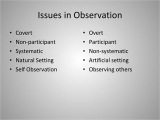 Observation | PPT | Science