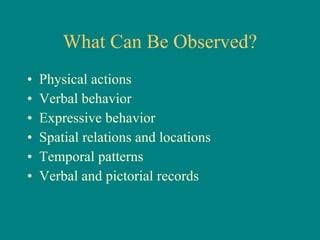 Observation | PPT