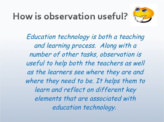 Observation Presentation | PPT