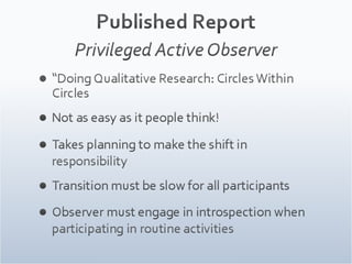 Observation Presentation | PPT