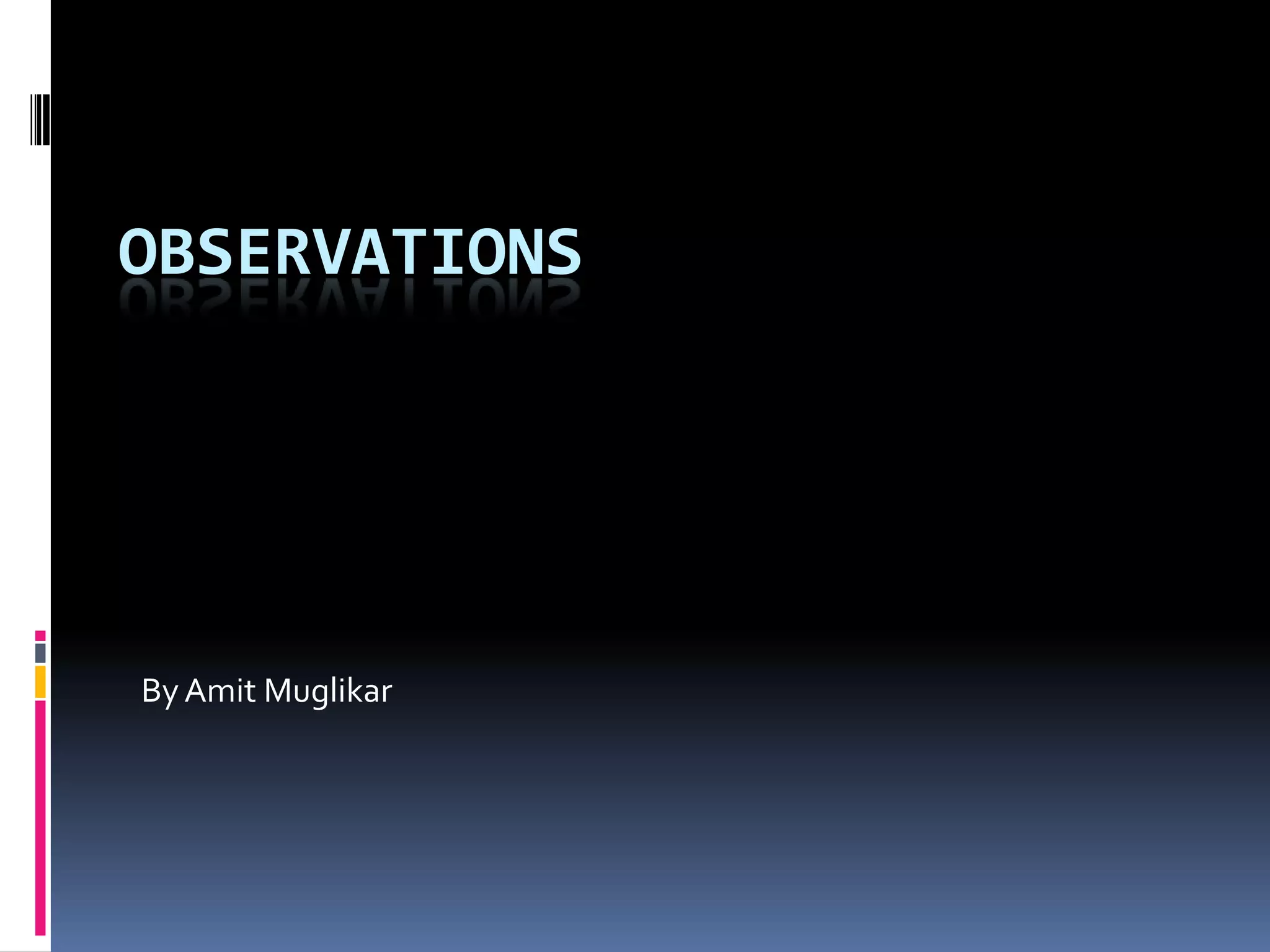 Observation | PPT