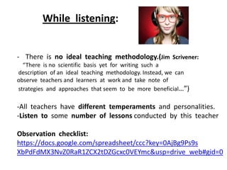 Observation for Learning | PPTX