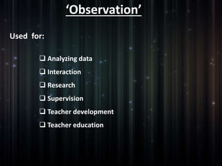 Observation | PPT