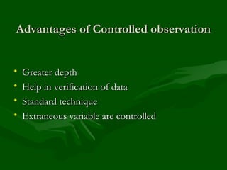 Observation: A tool of data collection | PPT