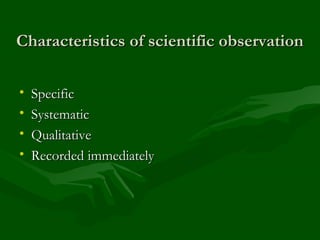 Observation: A tool of data collection | PPT