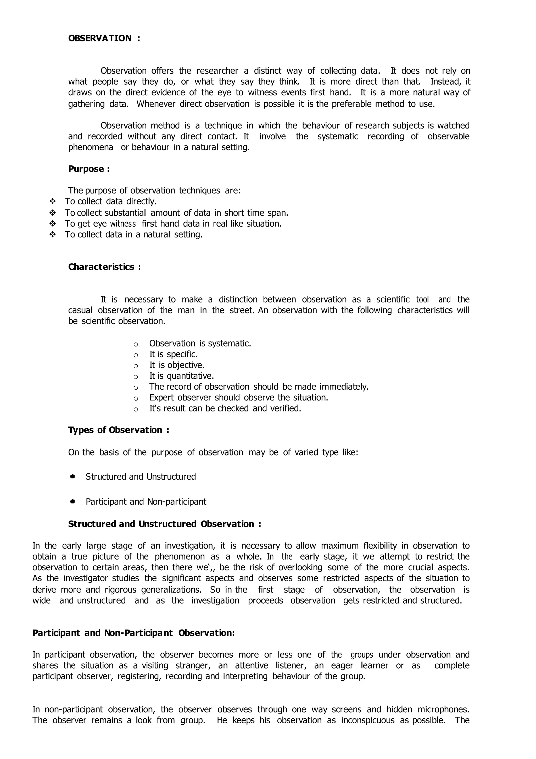 Observation | DOCX