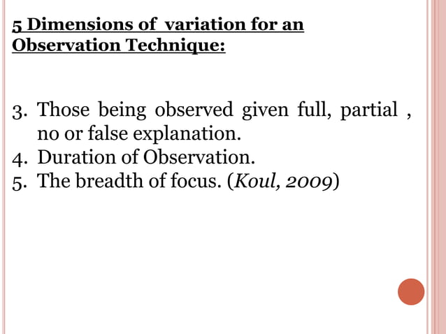 Observation | PPT
