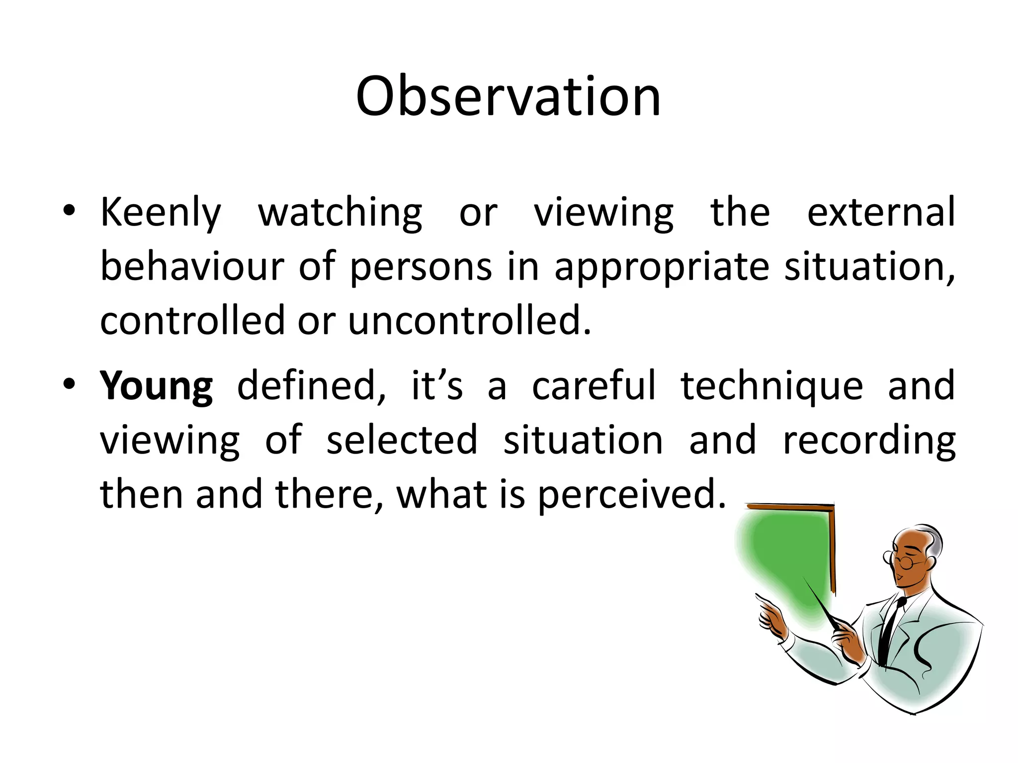 Tools and Techniques for Classroom Assessment - Observation | PPTX