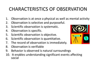 Tools and Techniques for Classroom Assessment - Observation | PPTX