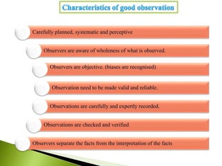Observation: tool for data collection | PPTX
