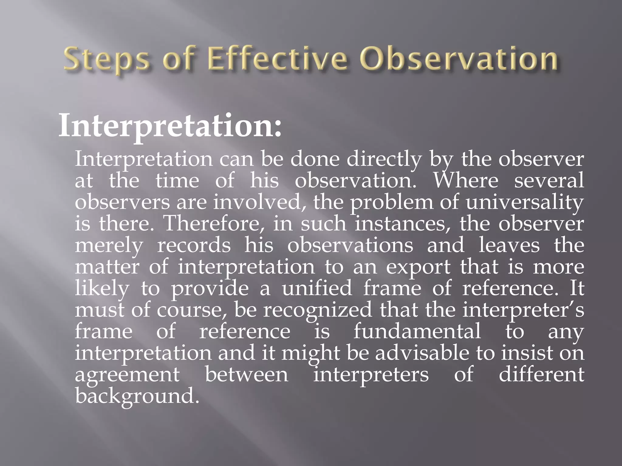 Observation | PDF