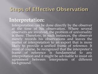 Observation | PPT
