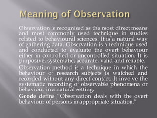 Observation | PPT