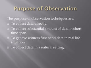 Observation | PPT
