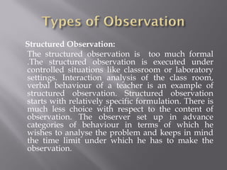 Observation | PPT