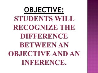 Observation Inference | PPTX