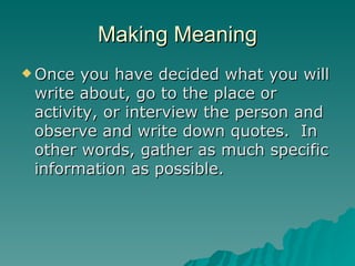 Observation Powerpoint | PPT