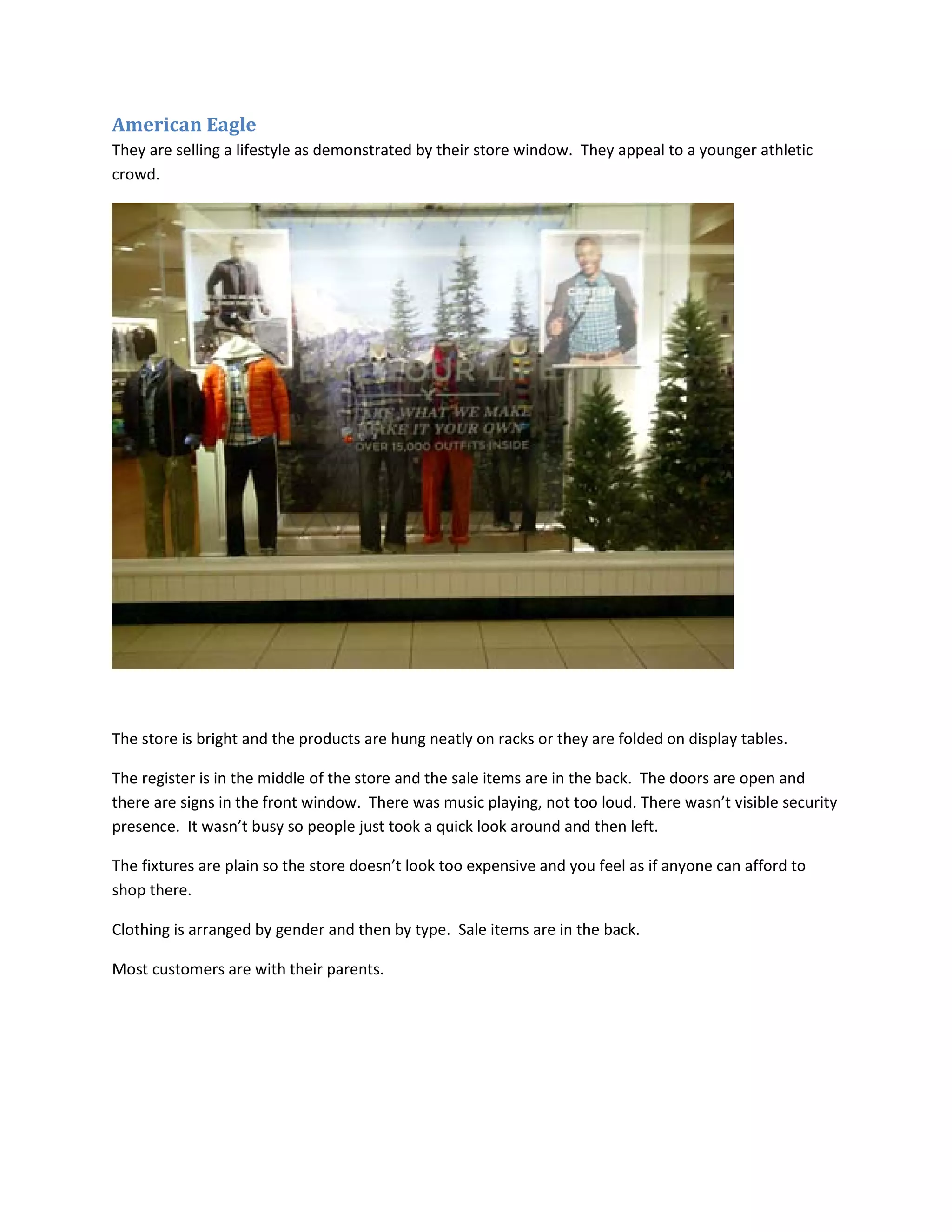 Observation retail-stores | PDF | Malls & Shopping Centers | Attractions