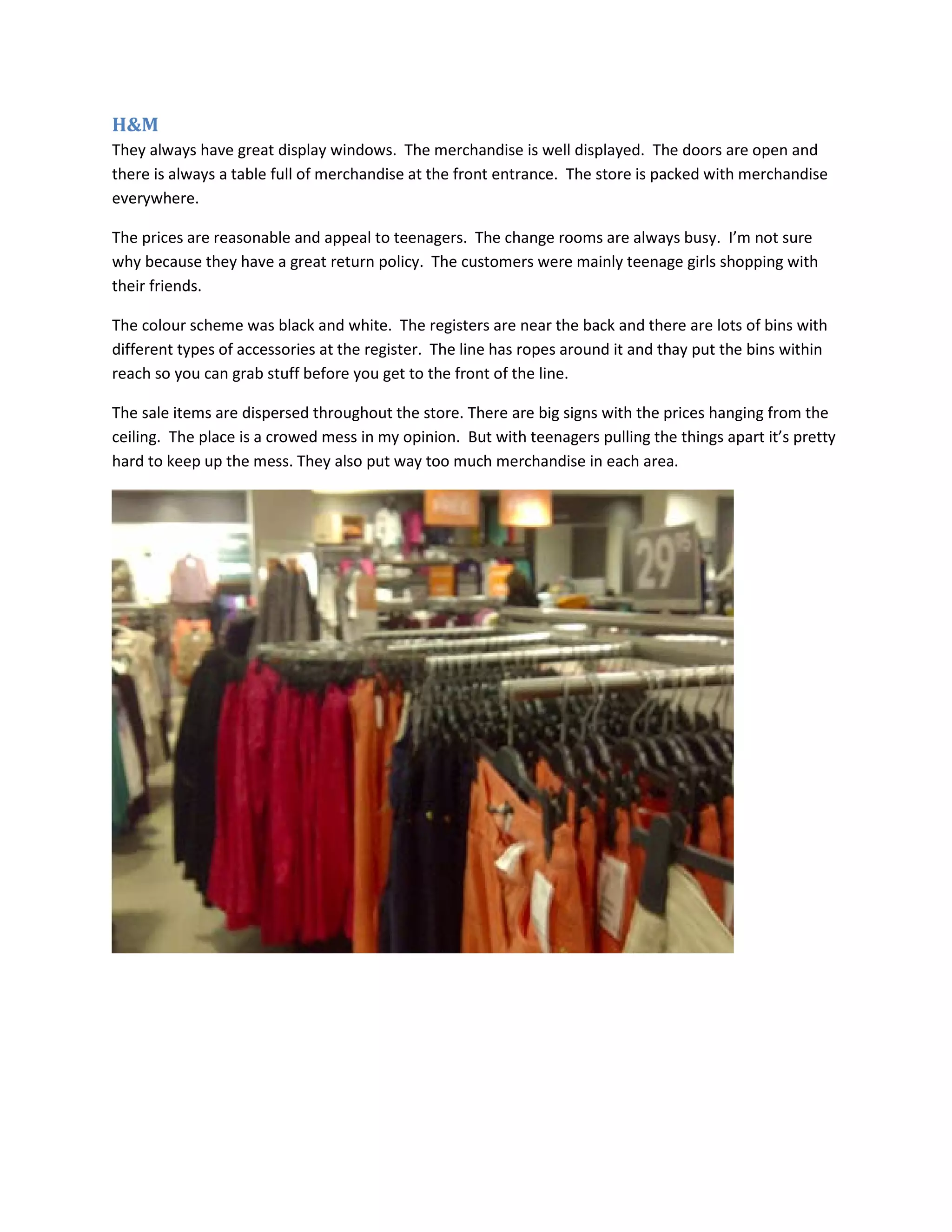 Observation retail-stores | PDF | Malls & Shopping Centers | Attractions