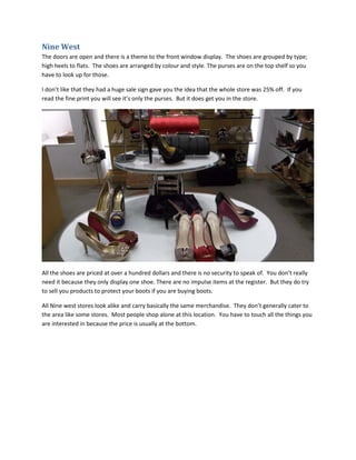 Observation retail-stores | PDF | Malls & Shopping Centers | Attractions