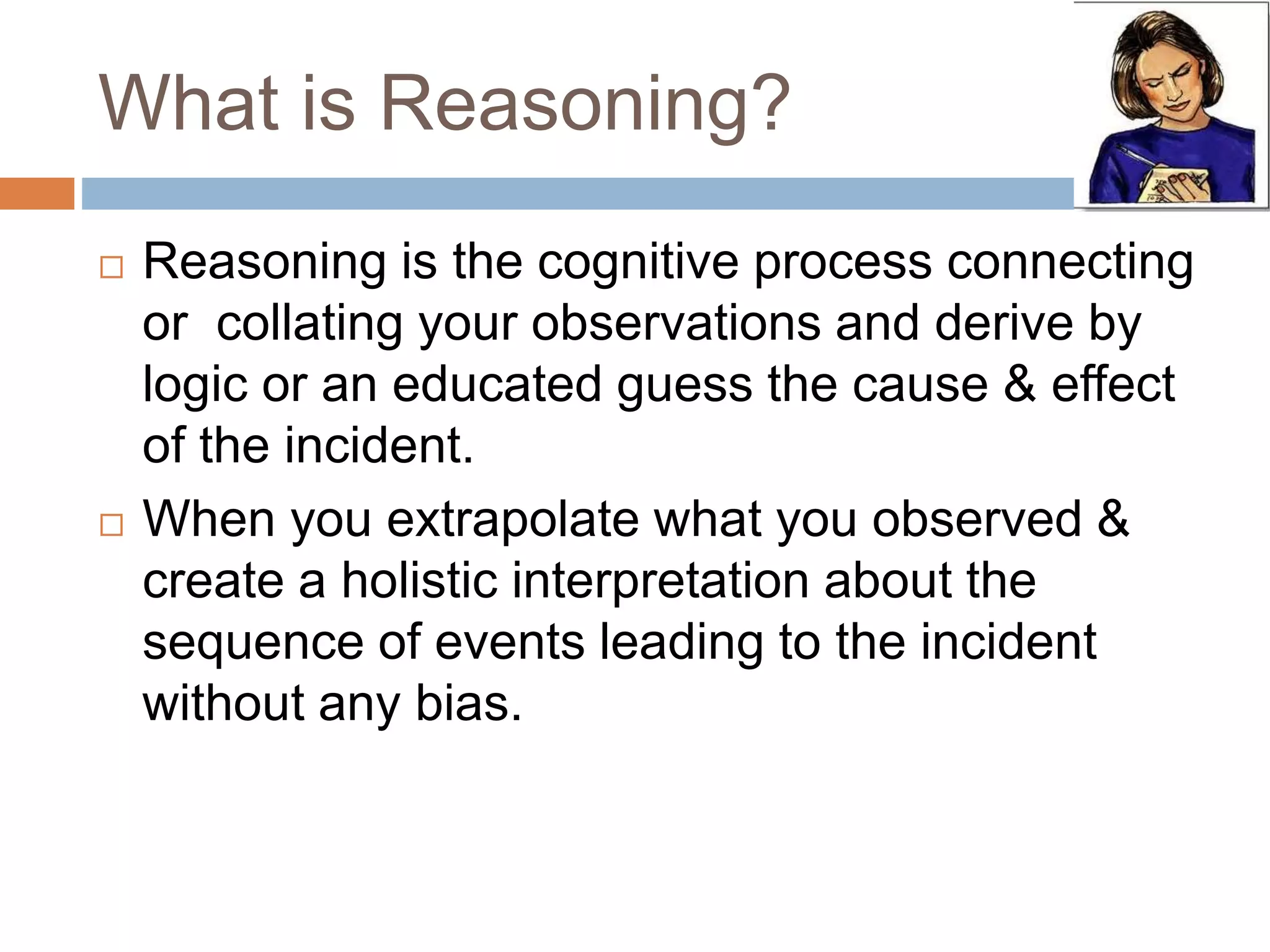 Observation, Reasoning & Inference | PPTX