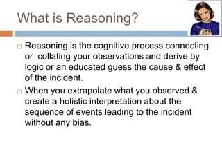 Observation, Reasoning & Inference | PPTX