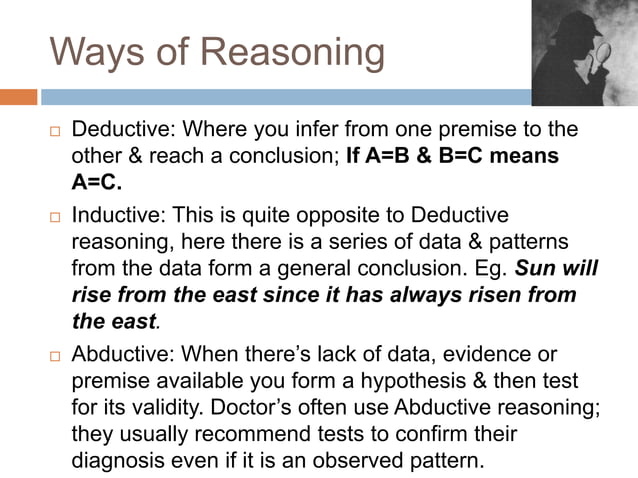 Observation, Reasoning & Inference | PPTX