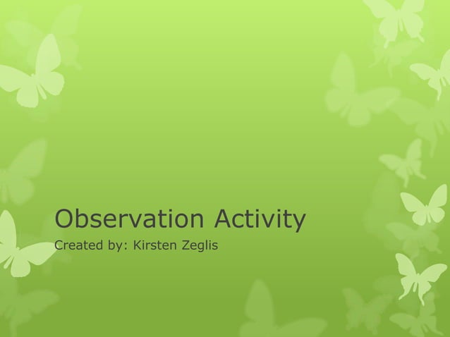 Observation activity | PPT